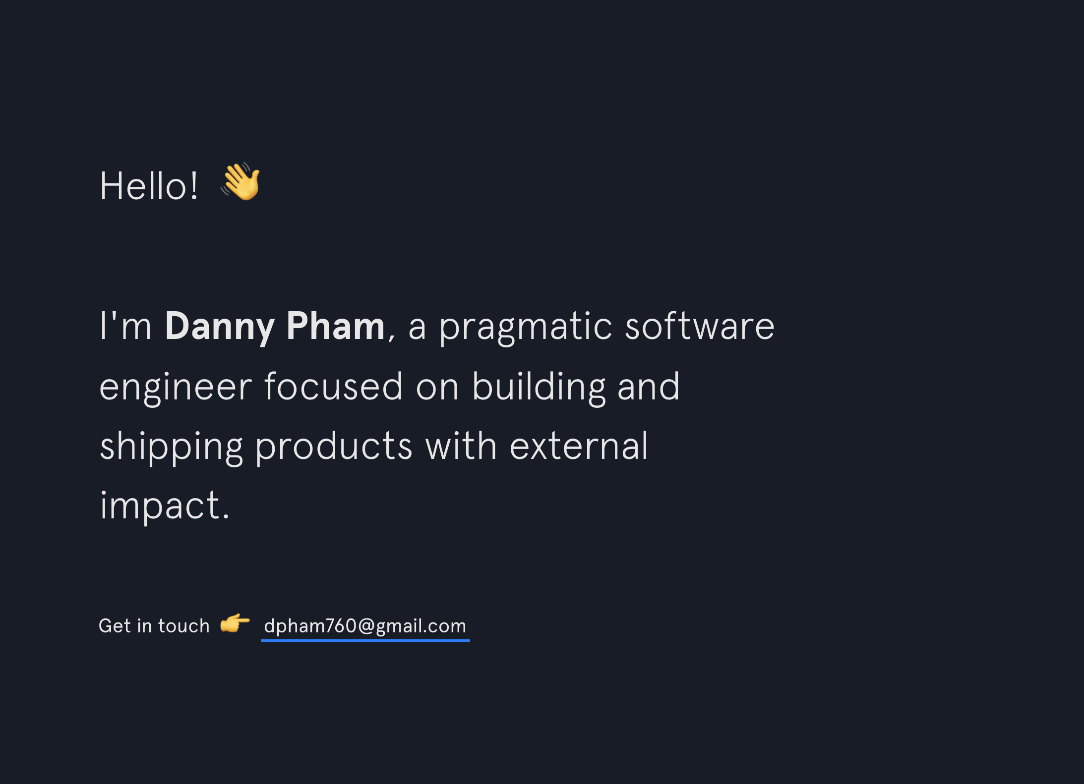 Danny Pham | Software Engineer